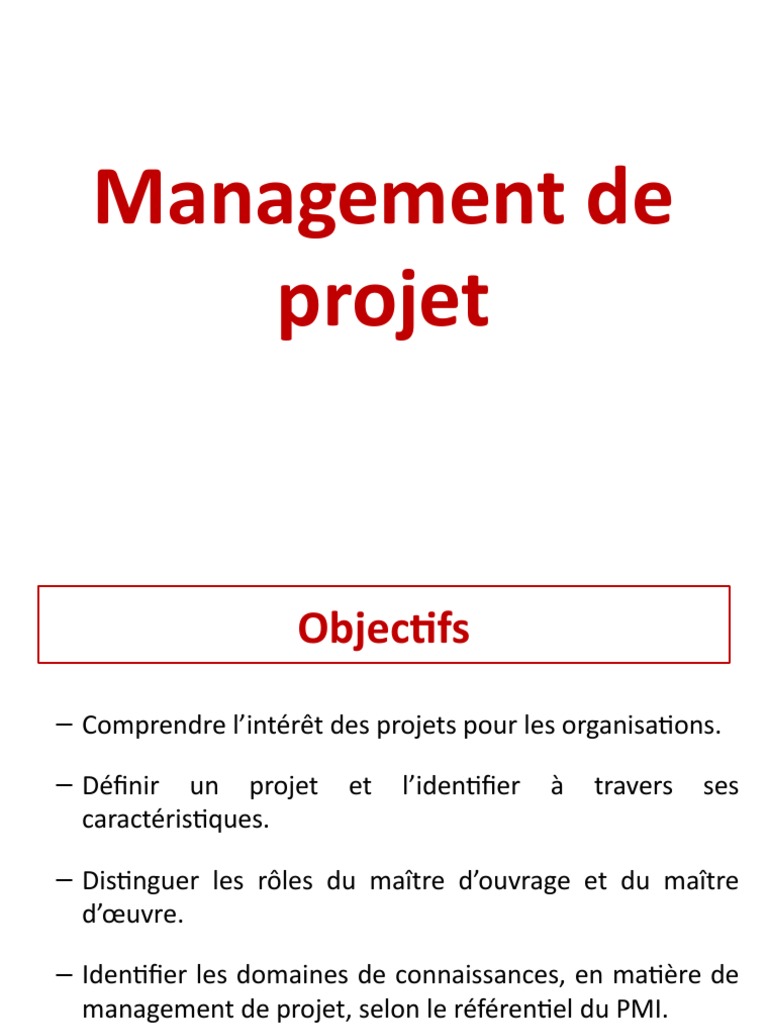 Management de Projet | PDF | Gestion de projet | Planification