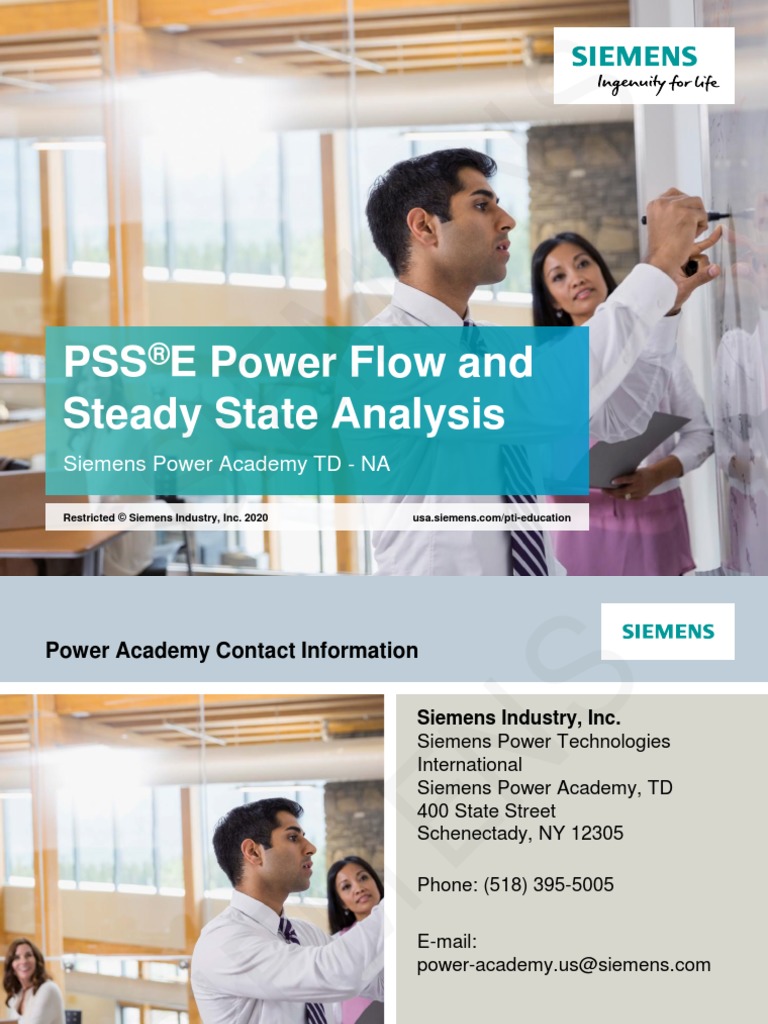 PSSE Power Flow and Steady State Online Course Notes 1 | PDF ...