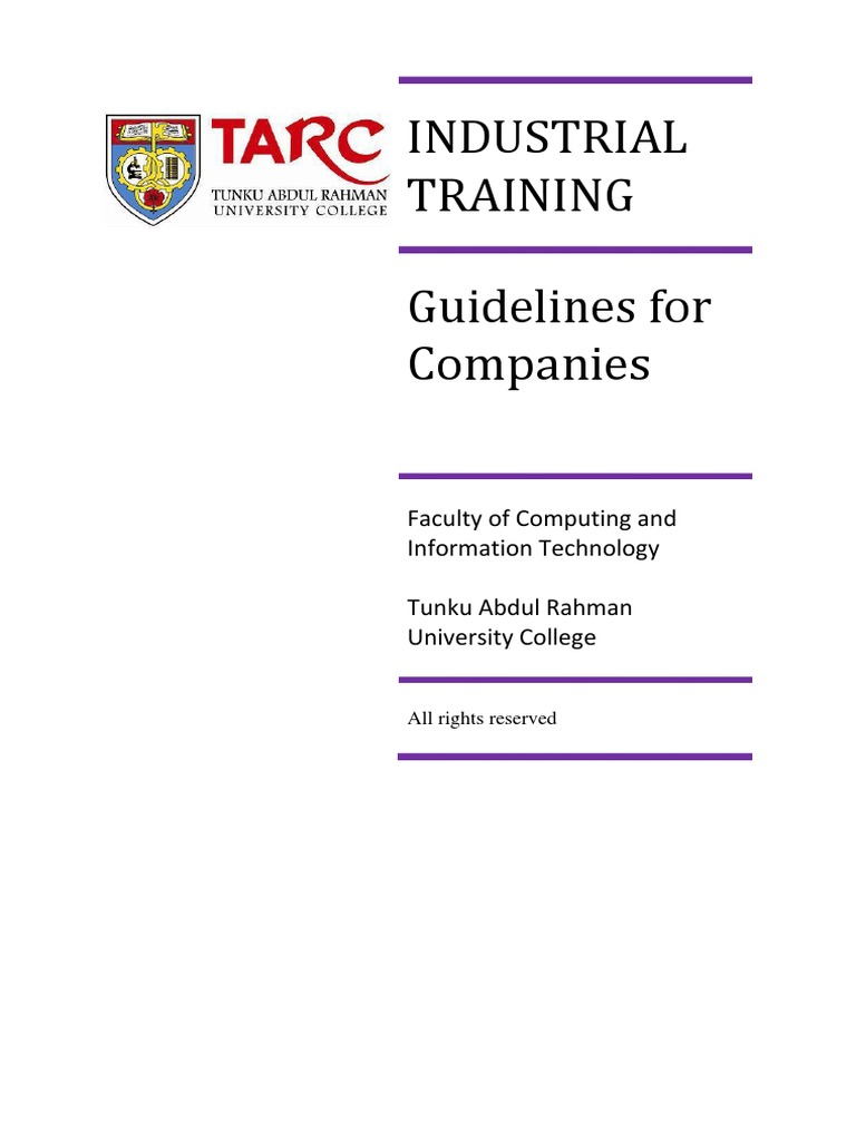 Industrial Training - Guidelines For Companies (26may21) | PDF ...