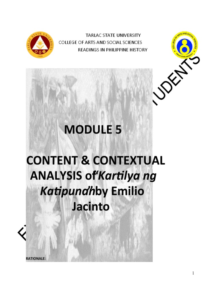 Kartilya NG Katipunan by Emilio Jacinto | PDF | Philippines