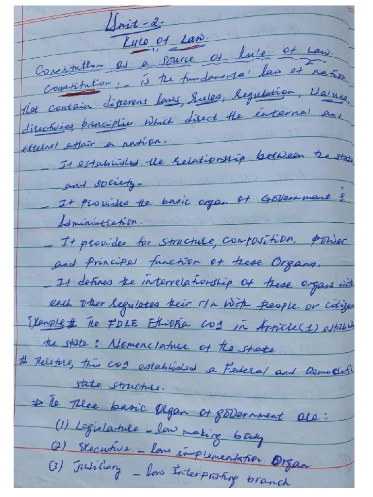 Grade 10 Unit Two Civics Note Pdf