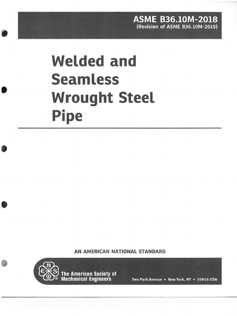 B31.10M - Welded and Seamless Wrought Steel Pipe | PDF