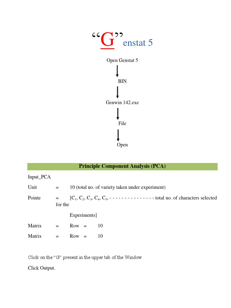 GenStat 5 | PDF | Principal Component Analysis | Algebra