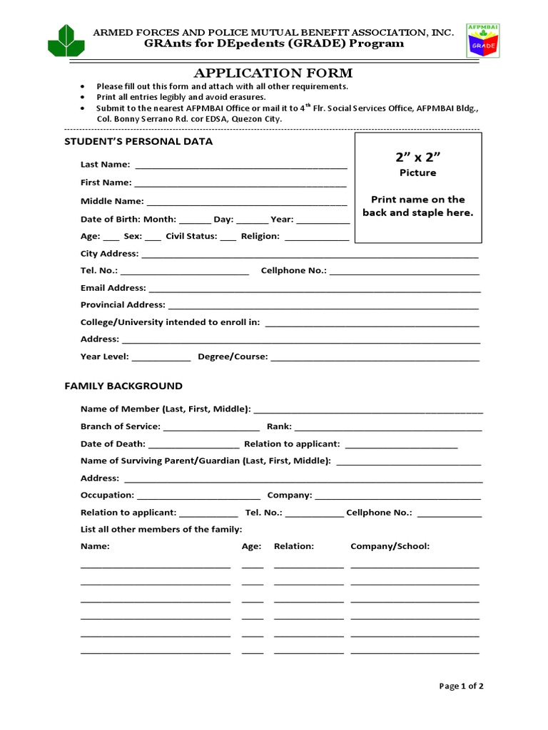 AFPMBAI Grade Application | PDF | Notary Public | Social Institutions