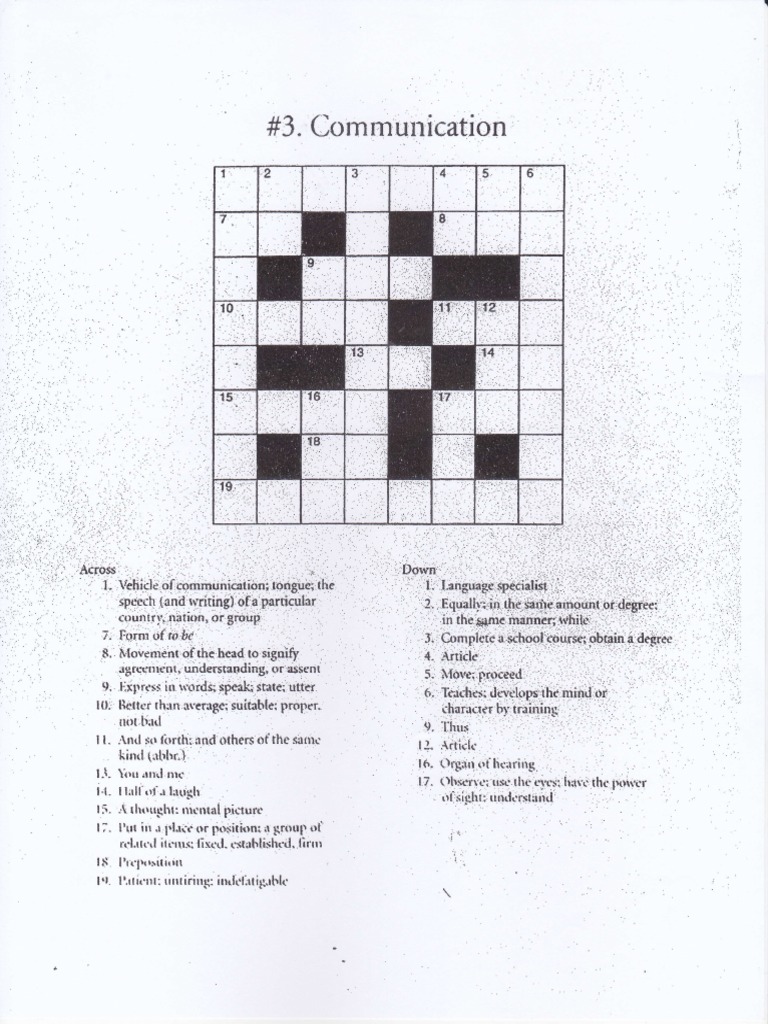 Communication Puzzle | PDF