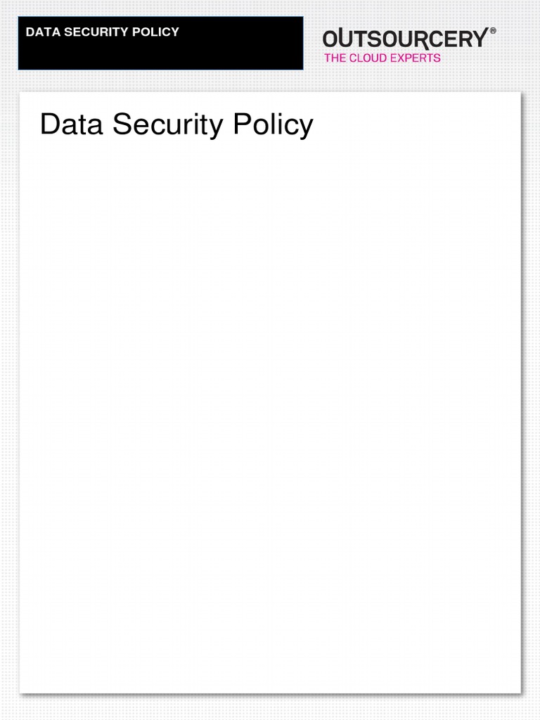 Data Security Policy Data Security Policy Pdf Information Security 9813