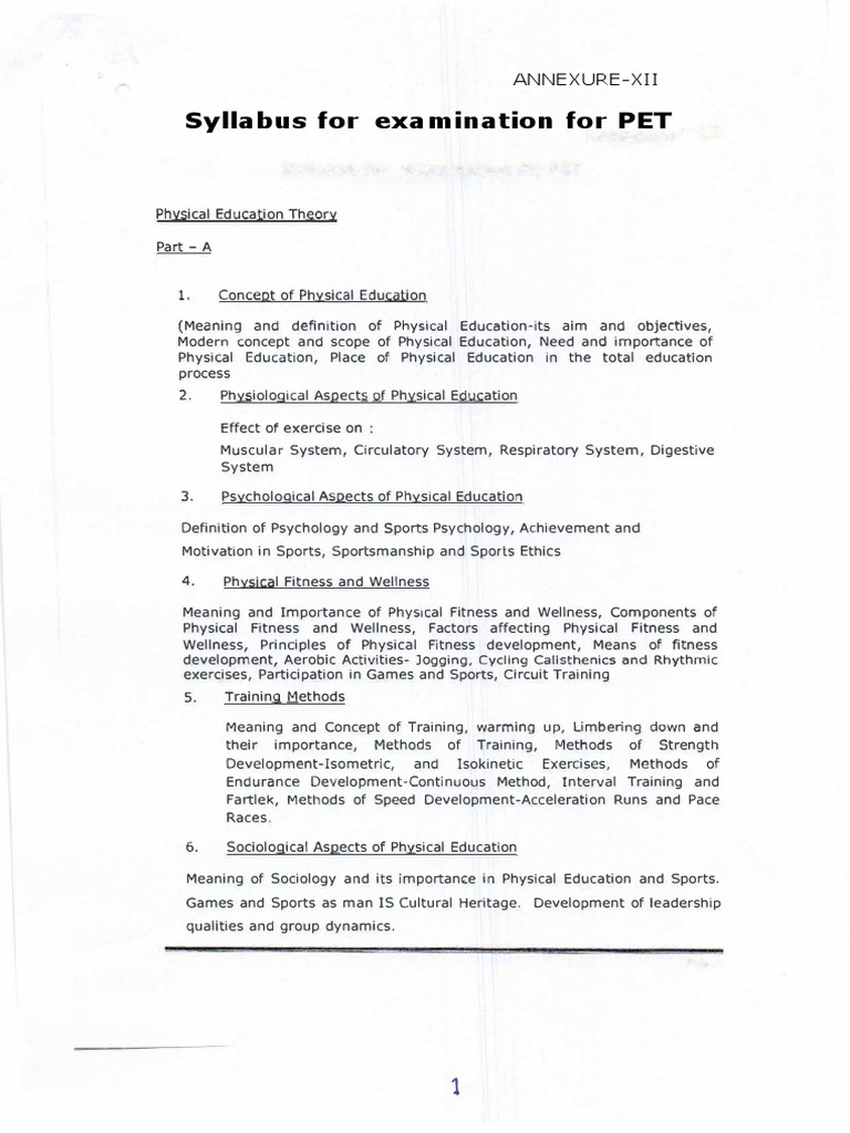 DSSSB SYLLABUS For PGT | PDF | Physical Fitness | Health Sciences