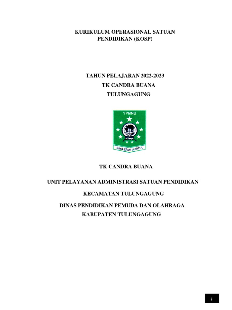 Kosp TK Candra Buana 2022-2023 | PDF