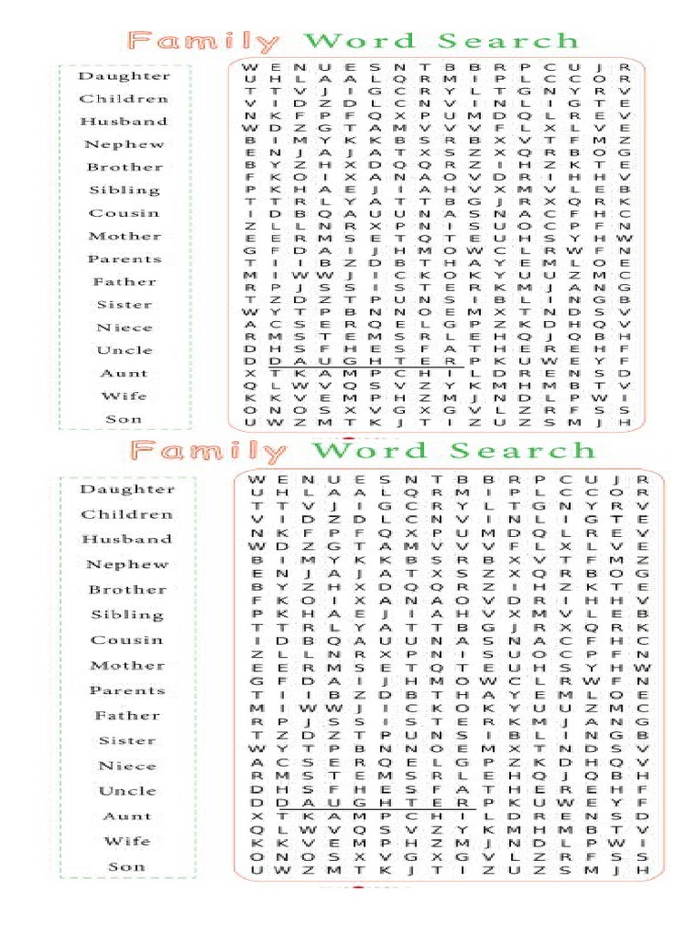 Family Words PDF
