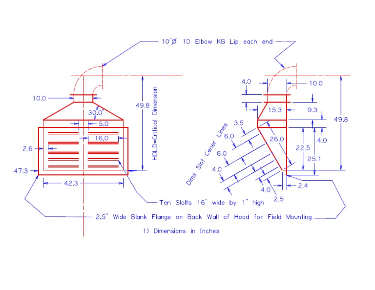 Slotted Hood Sketch For Fab Shop Fabrication | PDF