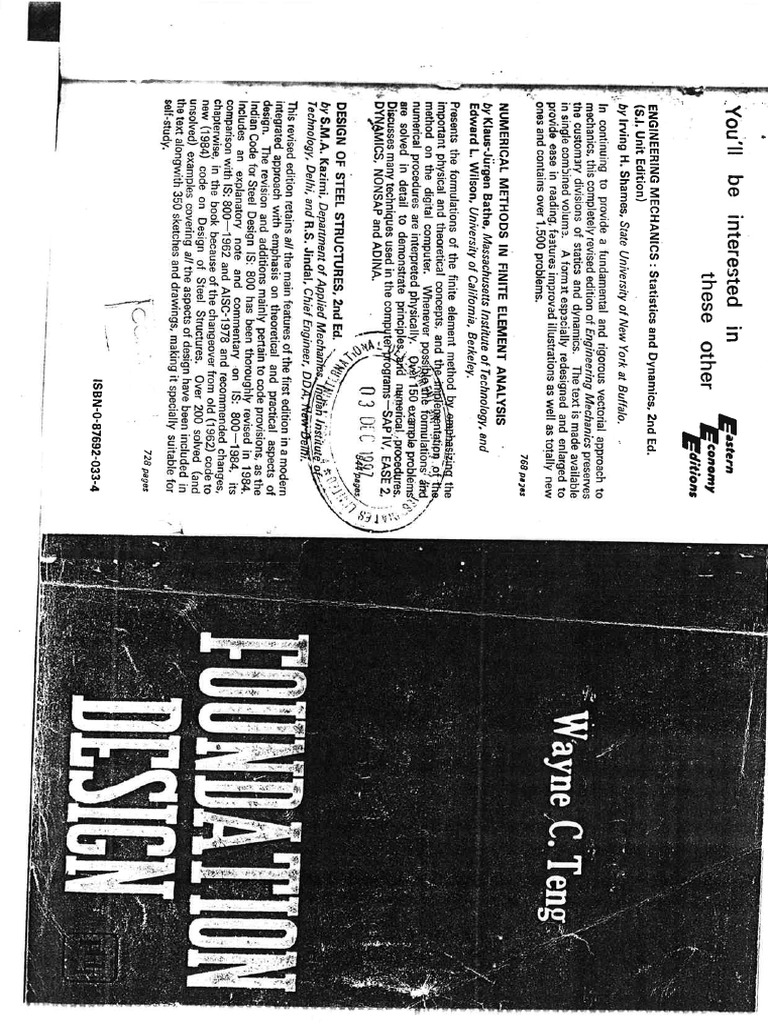 Foundation Design - Wayne C Teng | PDF