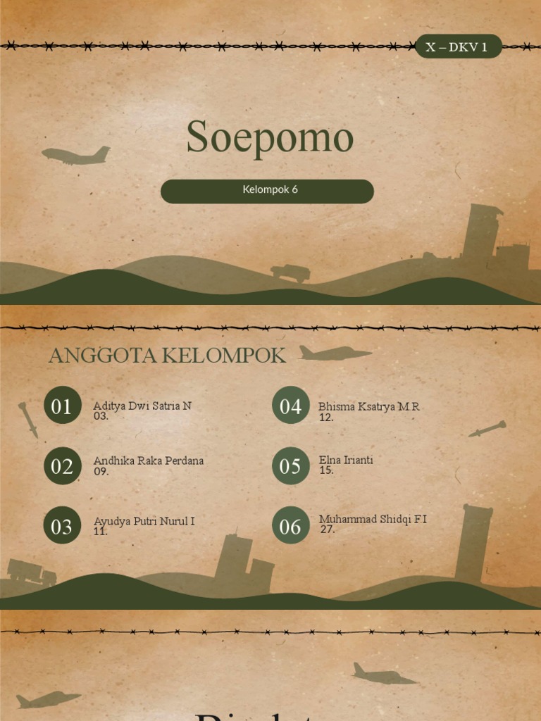 Power Point Kelompok 6, Biografi Soepomo | PDF | Agama & Spiritualitas