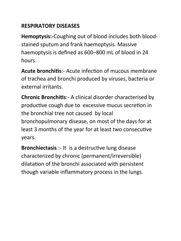 Respiratory DZ Def | PDF