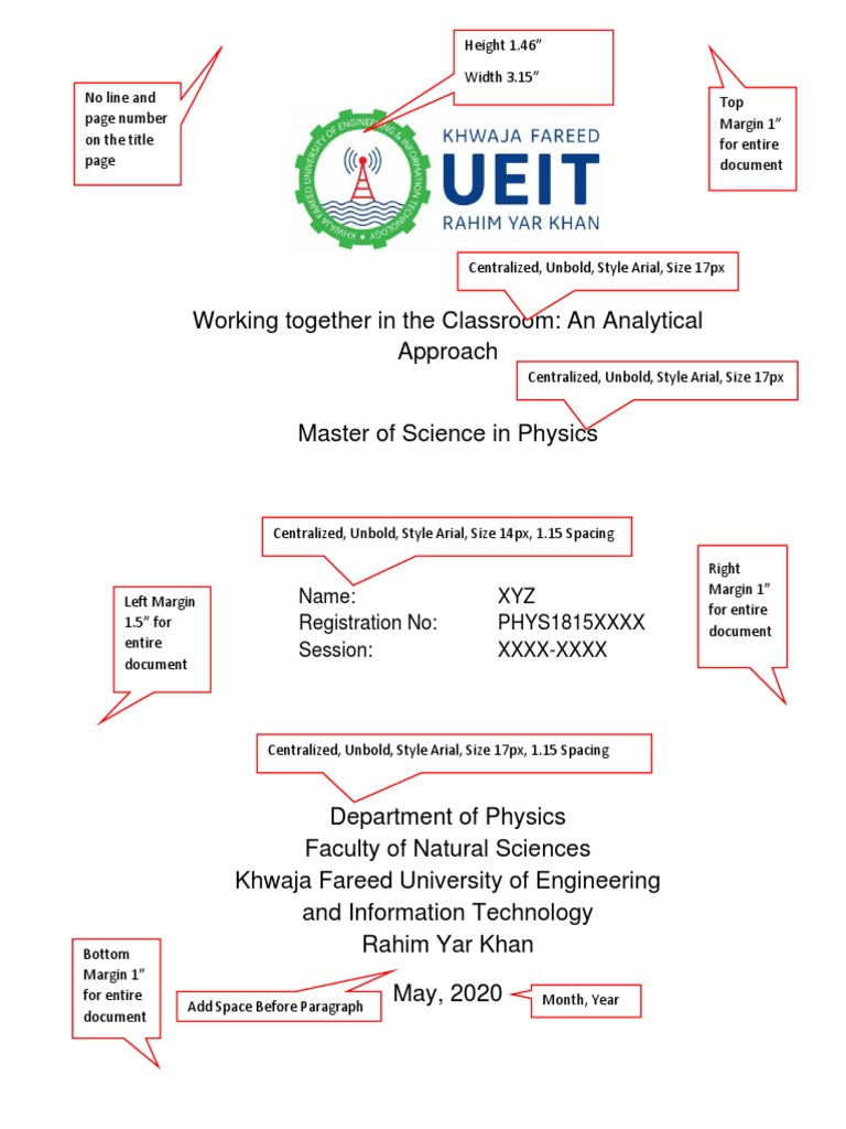 Thesis Template Guide | PDF | Thesis