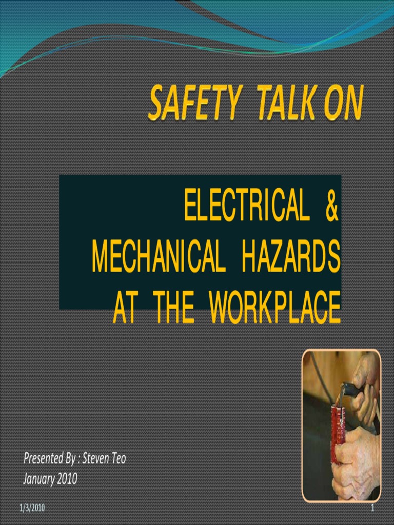 Electrical and Mechanical Hazards | PDF | Electric Arc | Welding