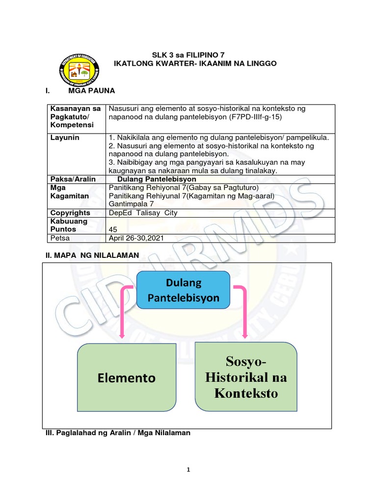 Filipino-7 Q3 Week-6 | PDF