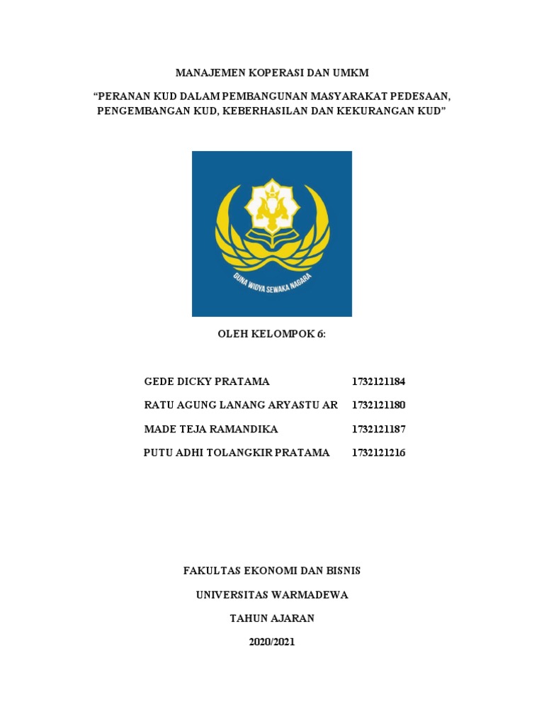 Manajemen Koperasi Dan Umkm KLP 6 | PDF