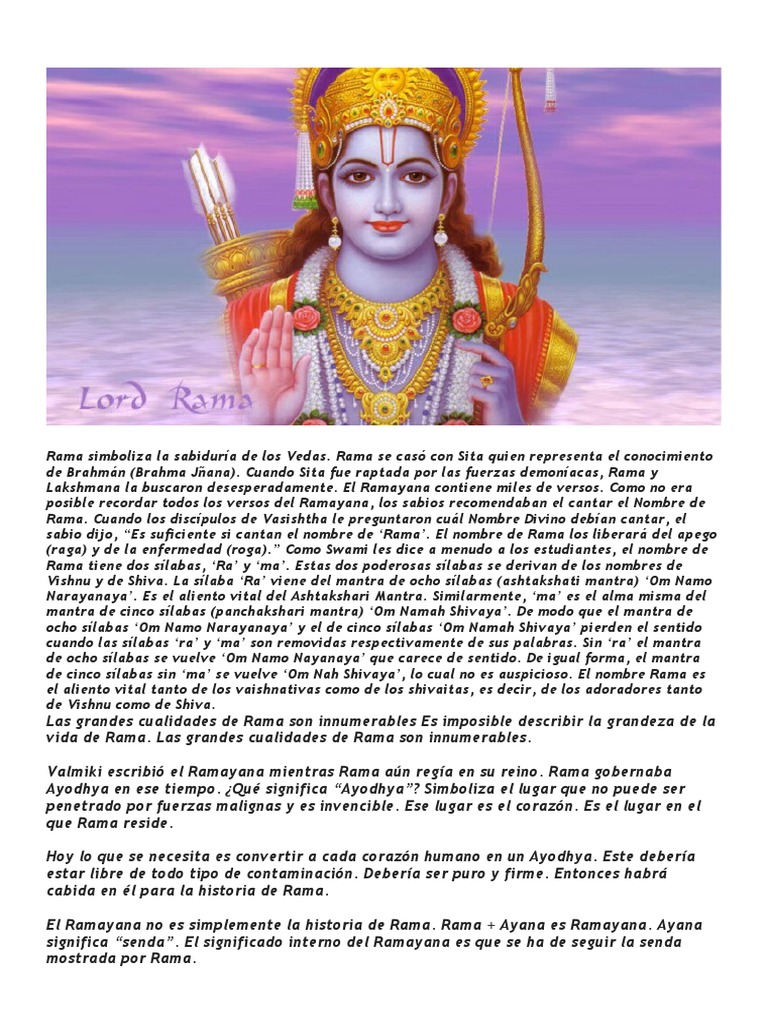 Mantras Que Representan A Rama | PDF | Sita | Rama