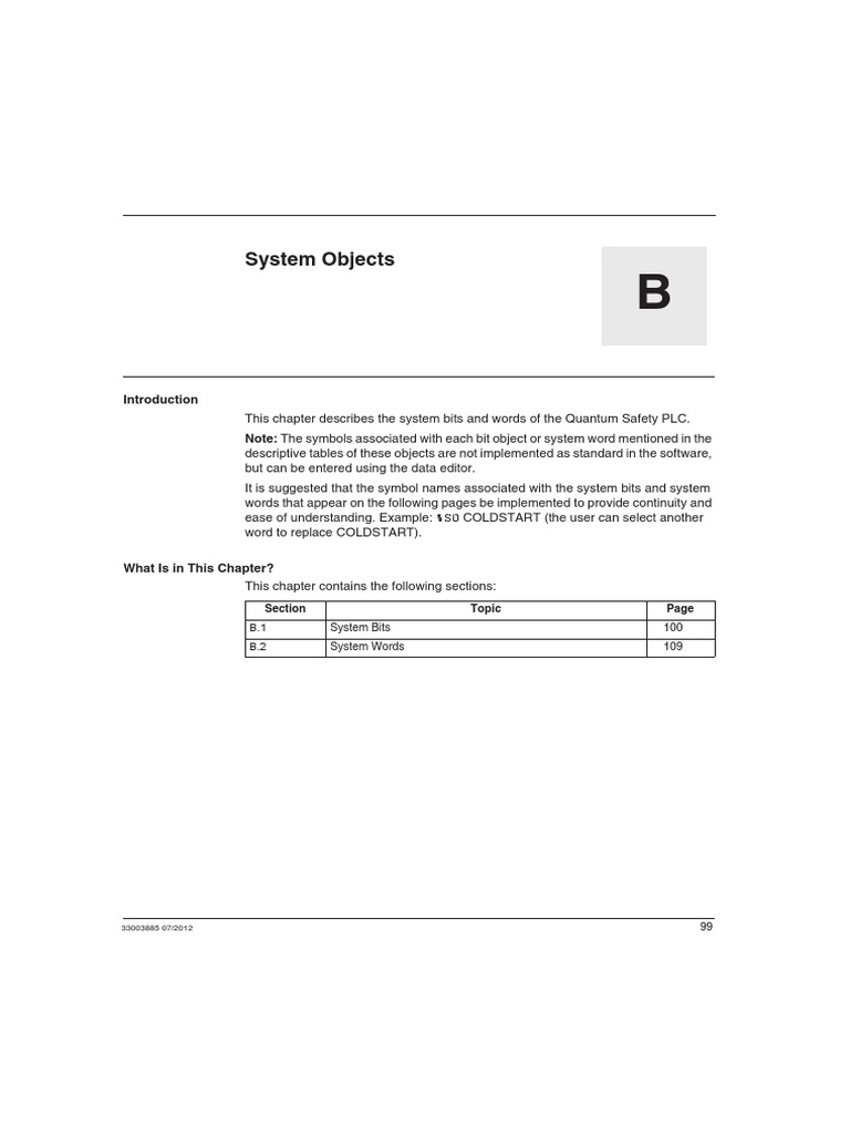 Unity Pro XLS Supported System Bits and Words | PDF | Programmable ...