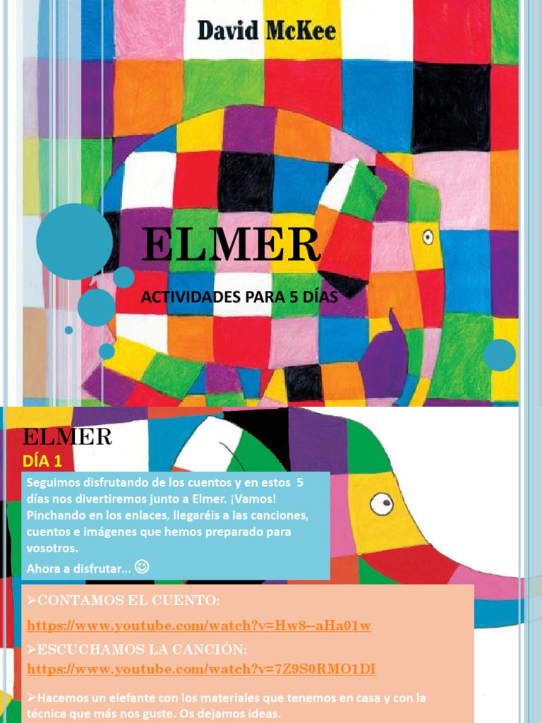 Actividades de Elmer para 5 días | PDF