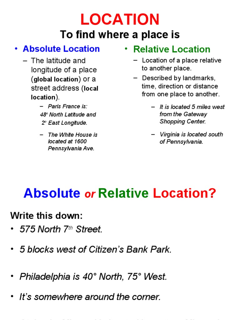 Location and Lat and Long NOTES | PDF | Latitude | Longitude