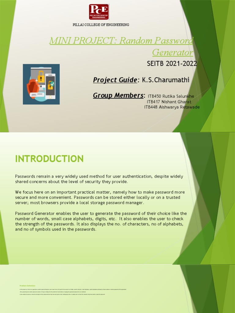 MINI PROJECT Sem 4 | PDF | Password | Security
