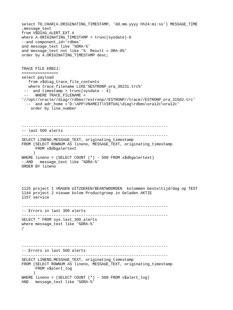 Query Alert Log | PDF | Computing | Software