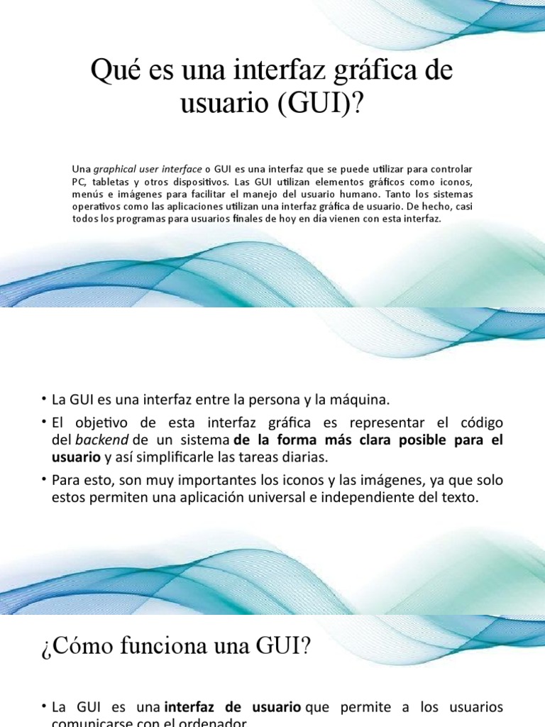 Qué Es Una Interfaz Gráfica de Usuario (GUI) ? | Descargar gratis PDF ...