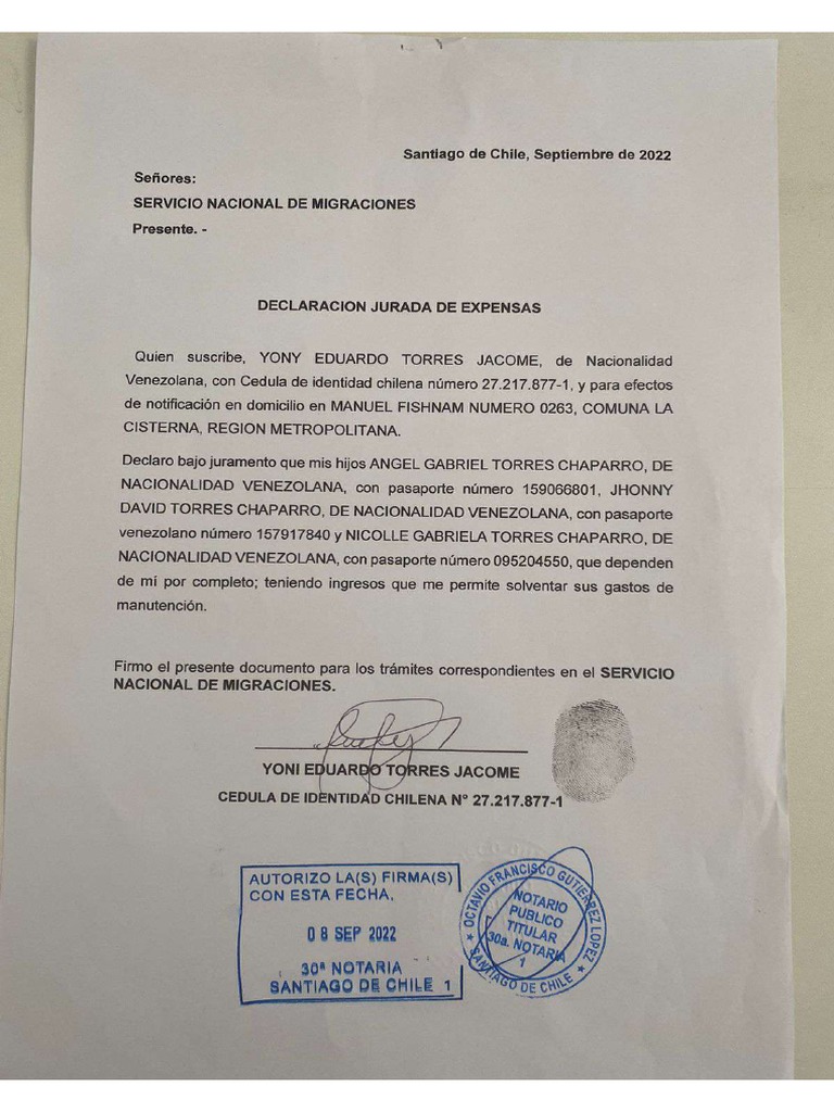 Declaracion Jurada de Expensas | PDF