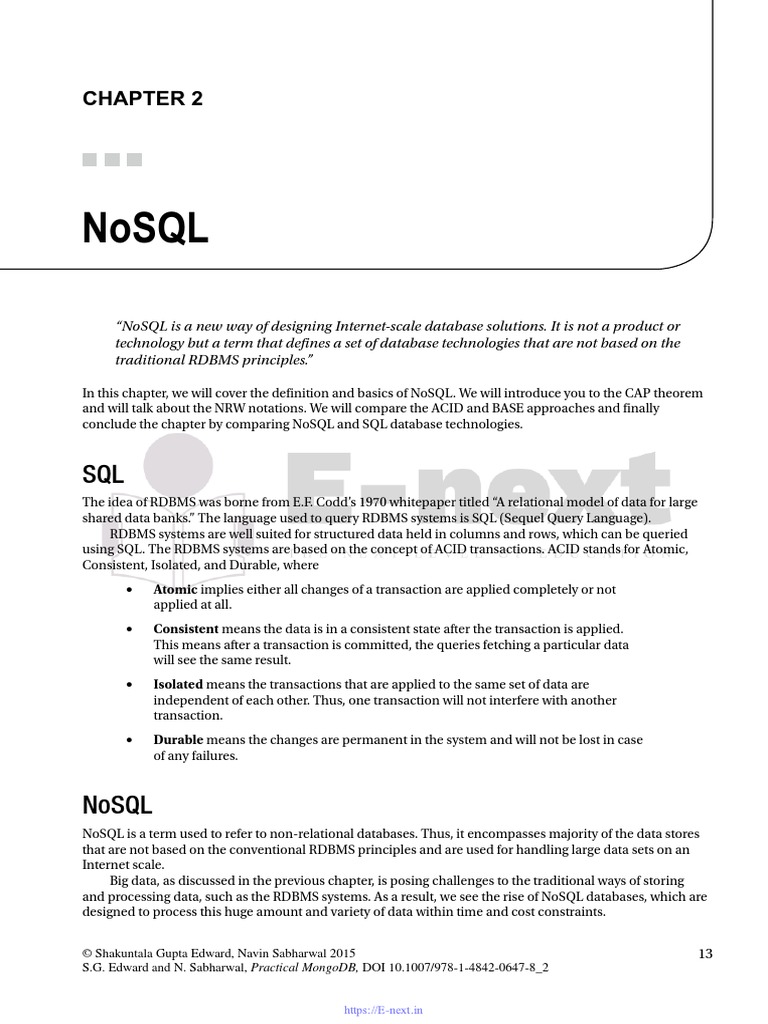 2-NoSQL (E-Next - In) | PDF