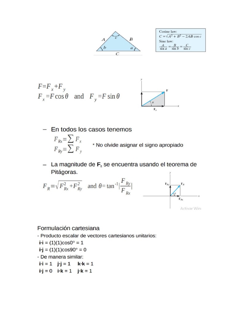 formulario de estatica | PDF