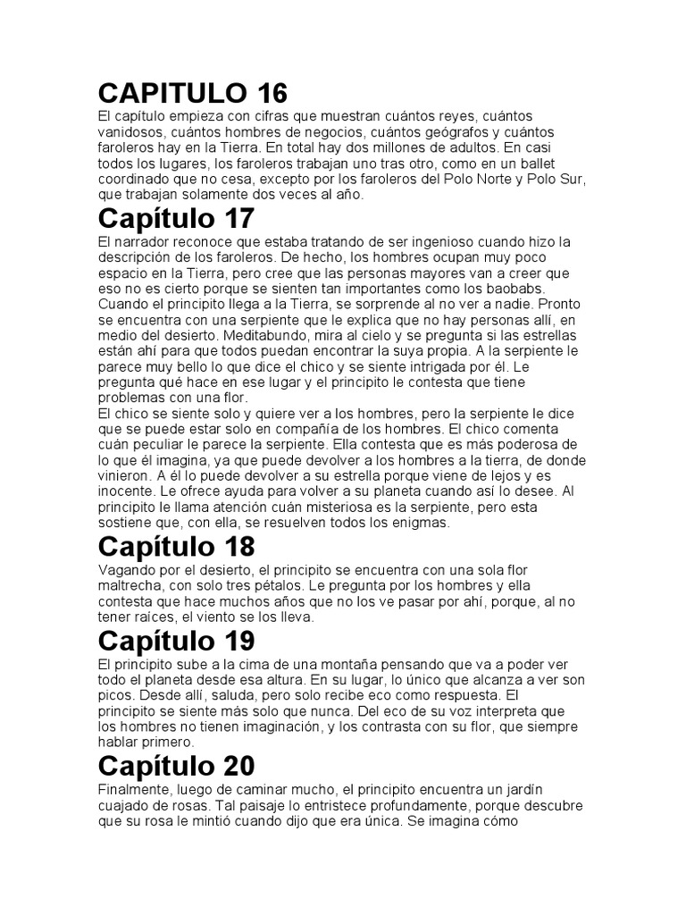 Capitulo 16-27 | PDF | El Principito