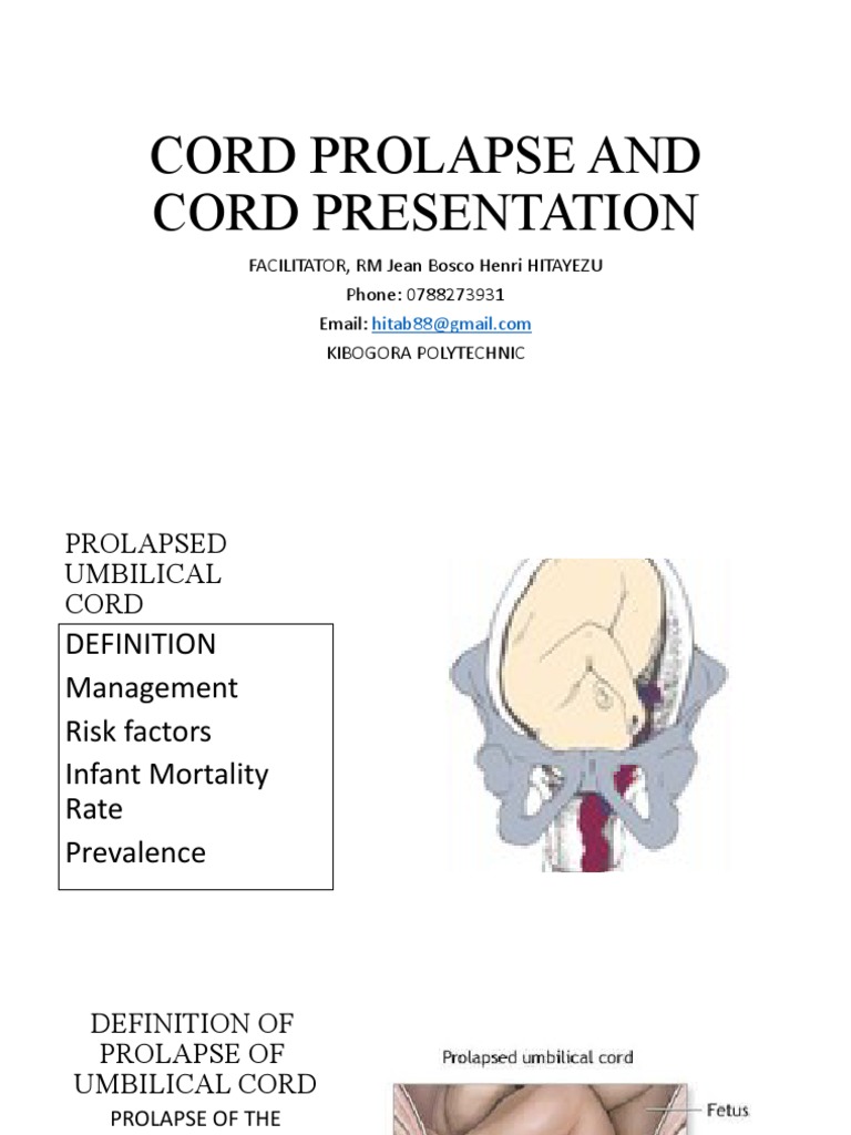 Cord Prolapse and Cord Presentation | PDF | Childbirth | Caesarean Section