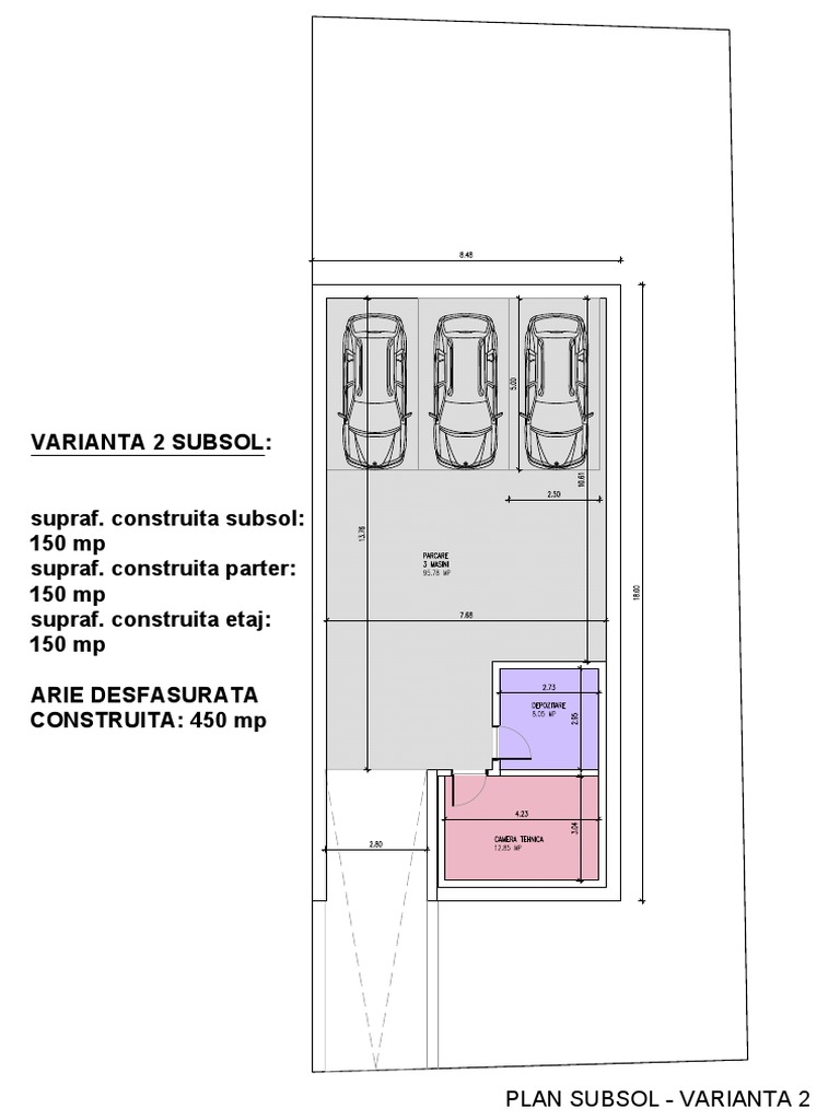 Subsol Casa - Varianta 2 Plan | PDF