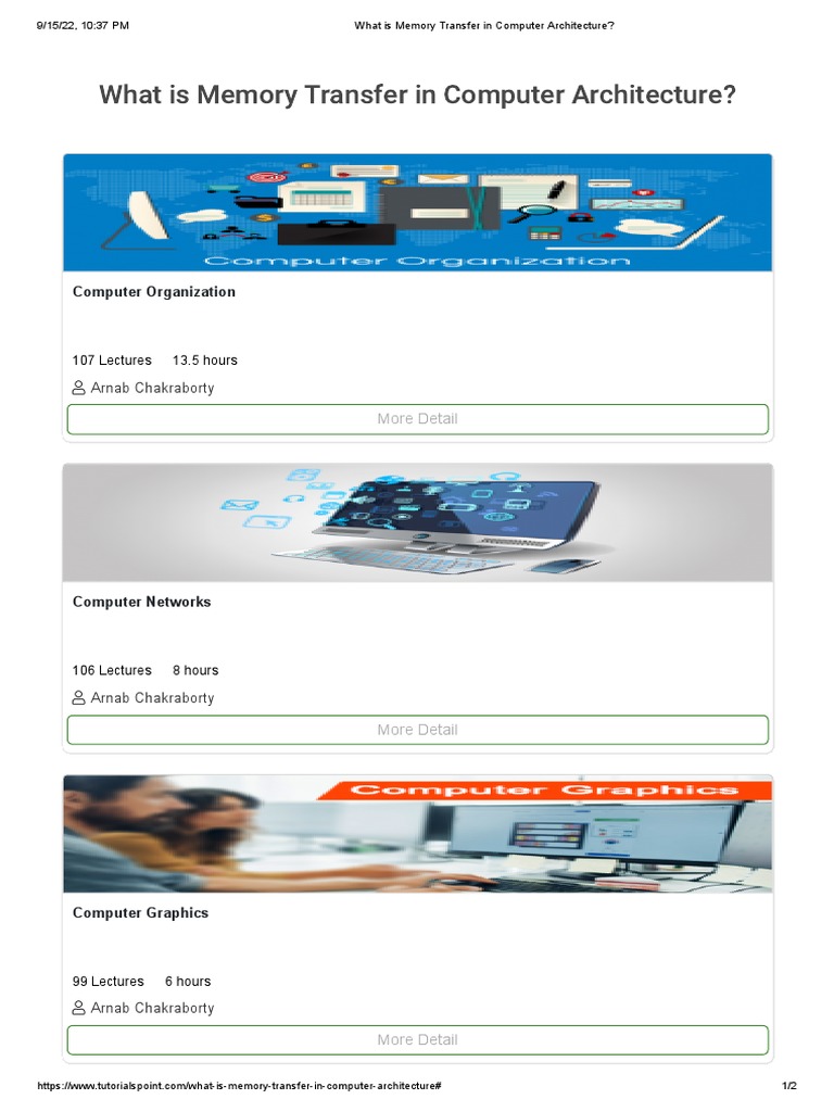 5what Is Memory Transfer in Computer Architecture | PDF | Computer Memory | Data Buffer