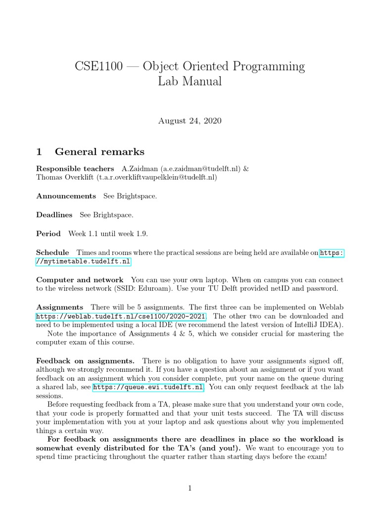 OOP Lab Manual | Download Free PDF | Integrated Development Environment | Java (Programming ...