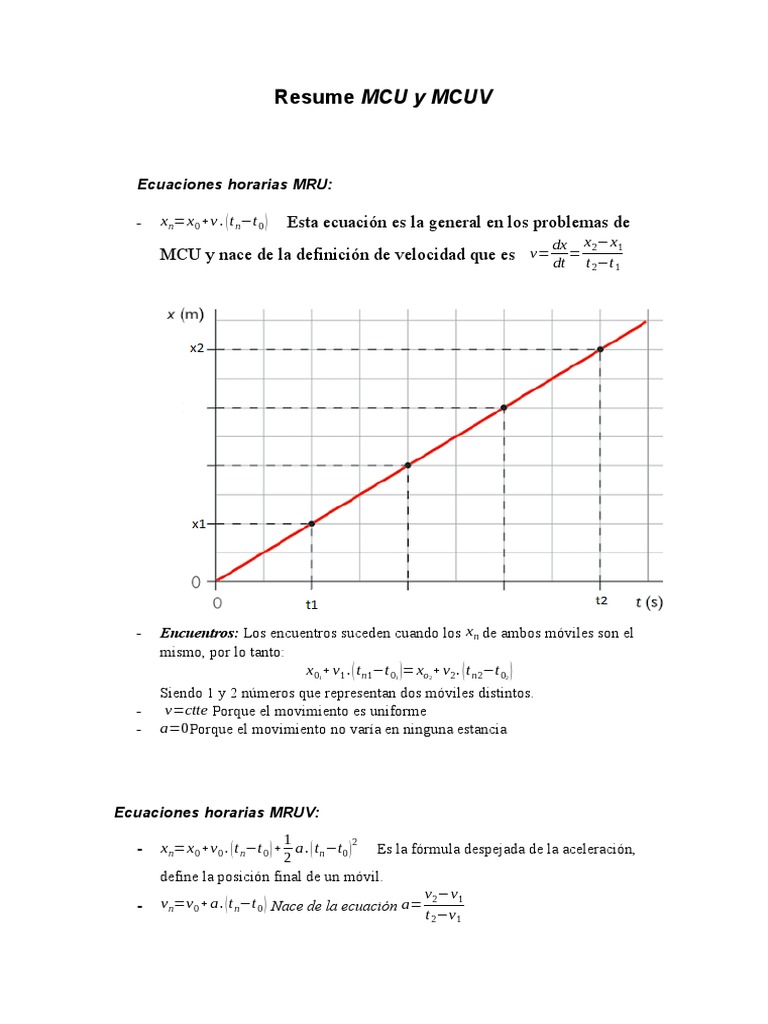 Resume MCU y MCUV | PDF