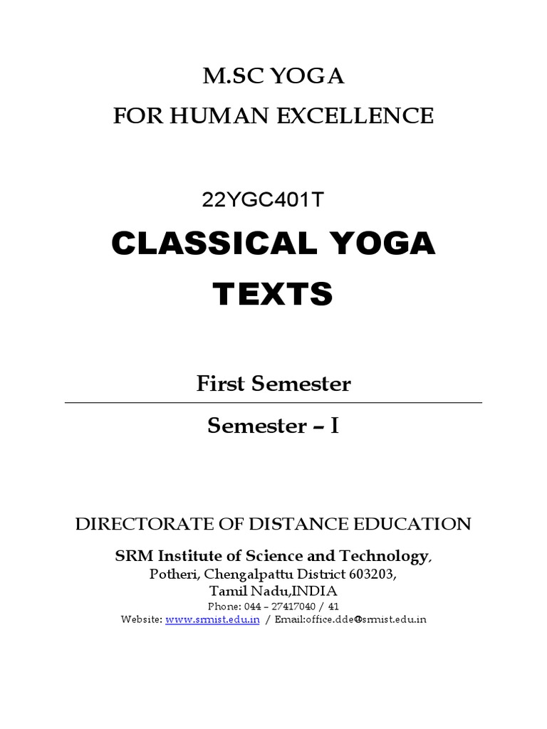 Classical Yoga Text | PDF | Brahman | Hatha Yoga