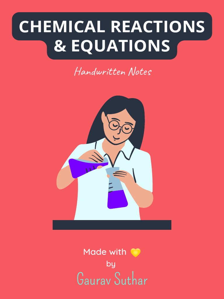Class 10 Chemical Reactions Notes | PDF | Redox | Chemical Reactions