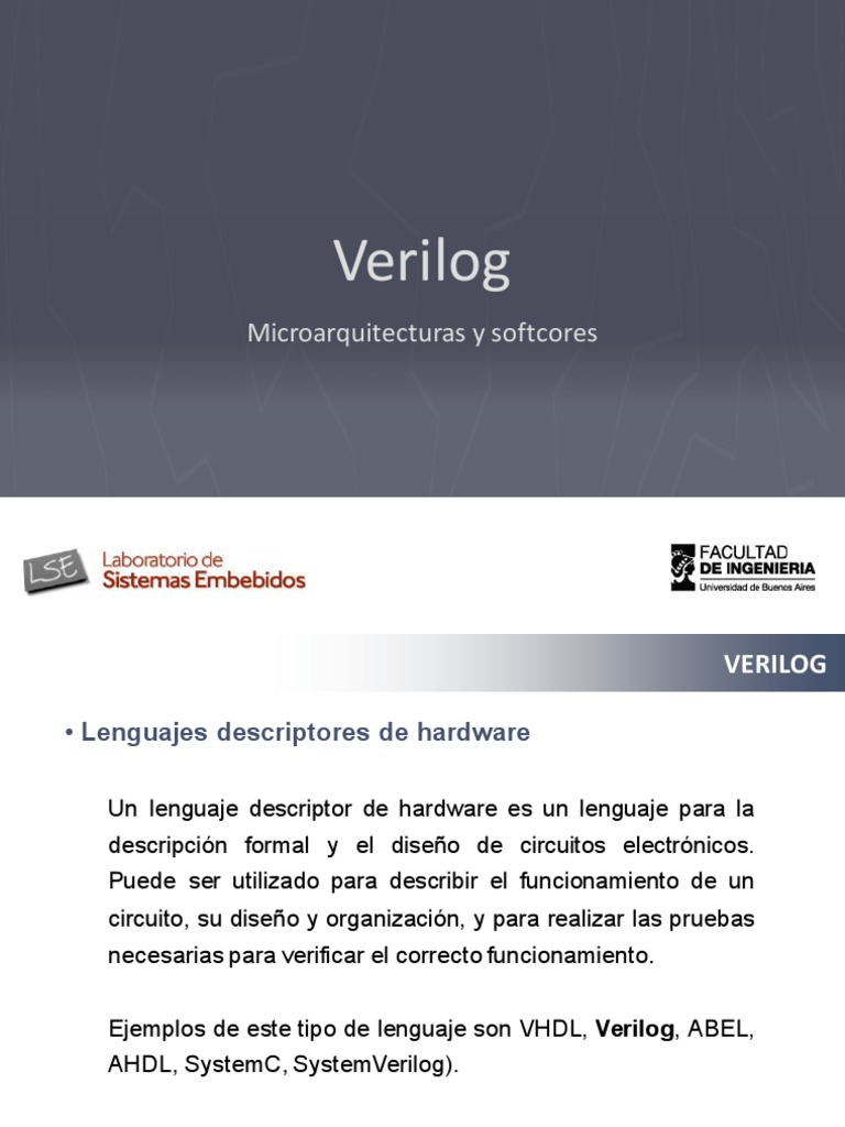 02 Verilog | PDF | Diseño | Estándares informáticos