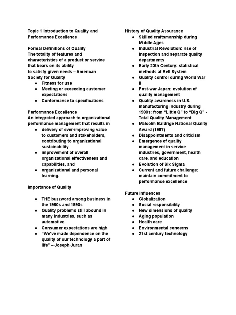 TQM Total Quality Management Reviewer | PDF | Quality (Business ...