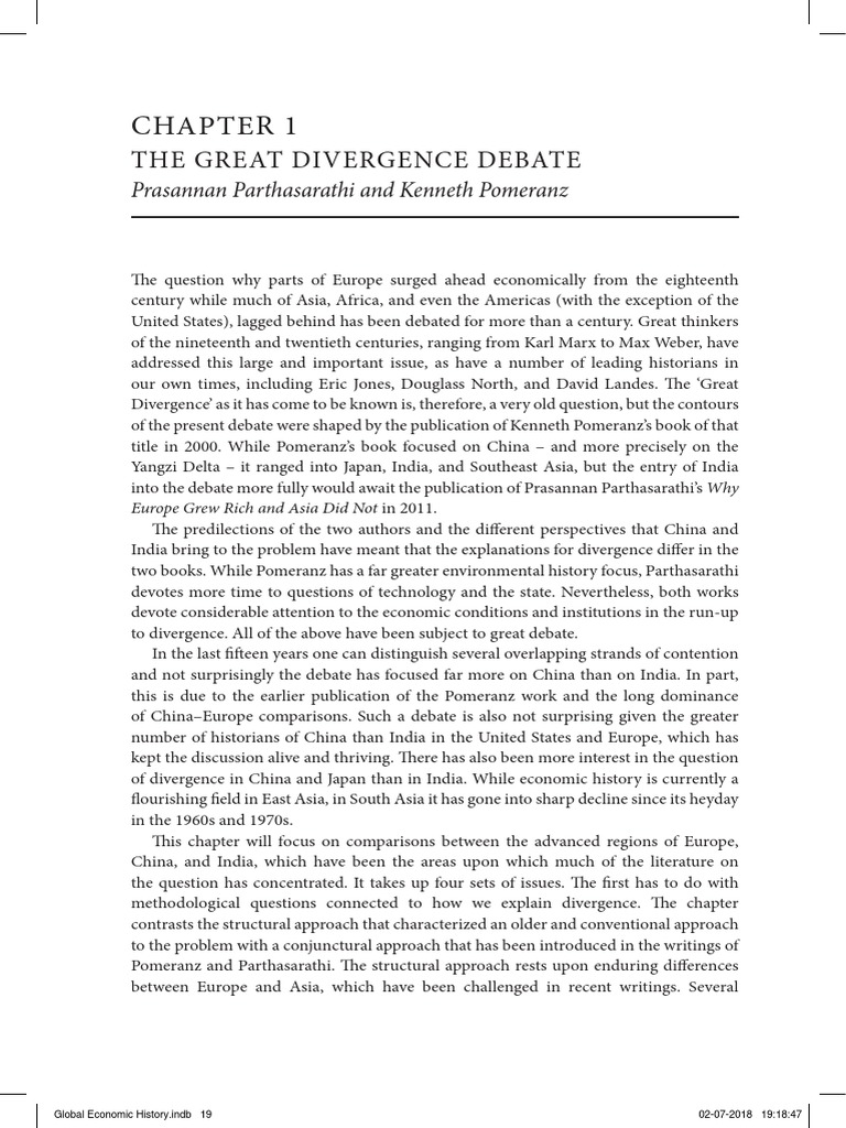 The Great Divergence Debate | PDF | Cost Of Living | Science