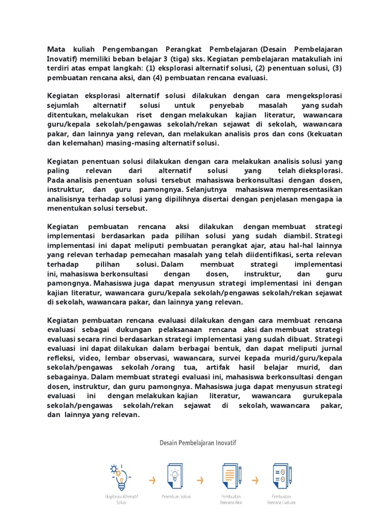 Mata Kuliah Pengembangan Perangkat Pembelajaran | PDF