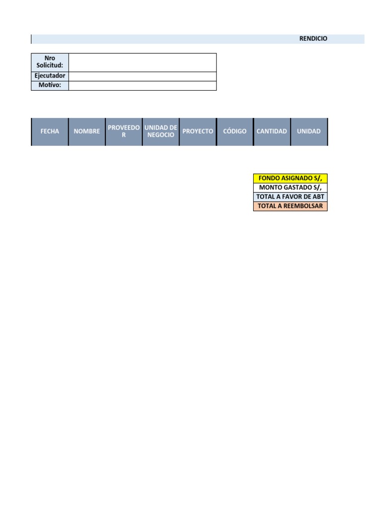 Informe de Rendición de Desembolso | PDF