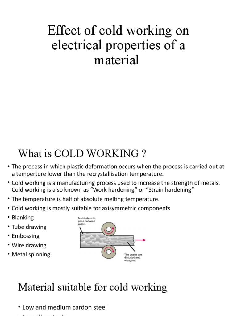 Cold Working Effects on Electrical Properties | PDF | Home & Garden