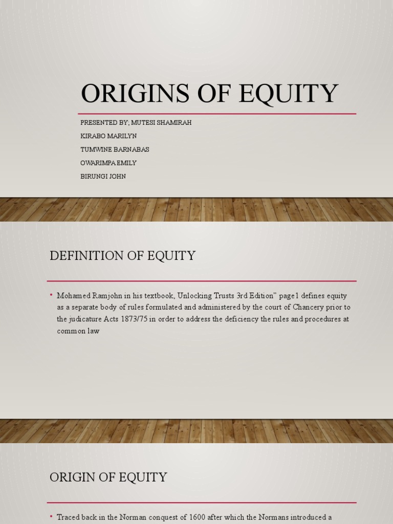 ORIGINS OF EQUITY | PDF | Equity (Law) | Common Law