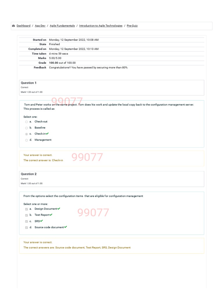 Pre-Quiz Intro | PDF | Agile Software Development | Product Development