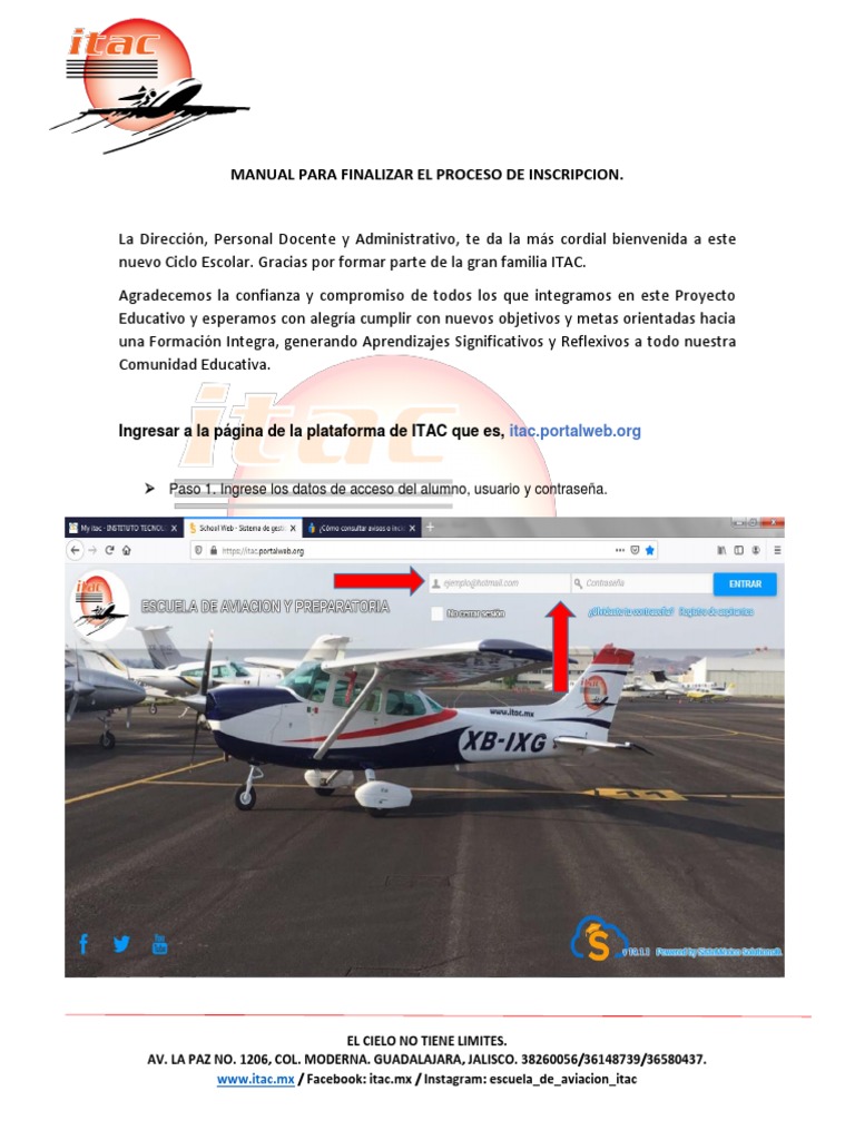 Guía de Inscripción ITAC Guadalajara | PDF | Facebook | Informática