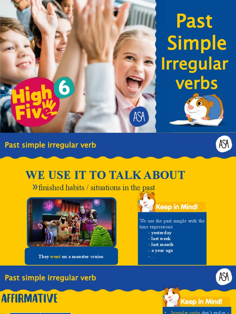 Past Simple Irregular Verbs Pdf