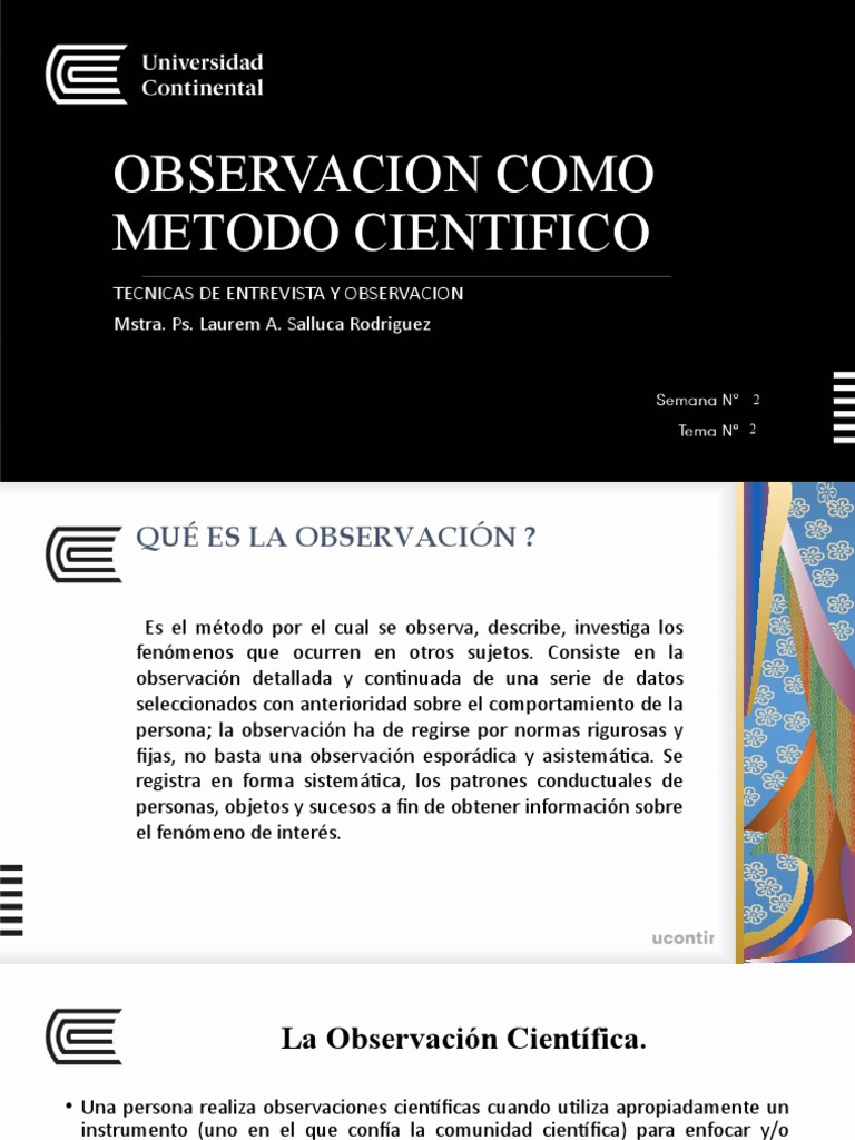 Observación en el Método Científico | PDF | Método científico | Observación